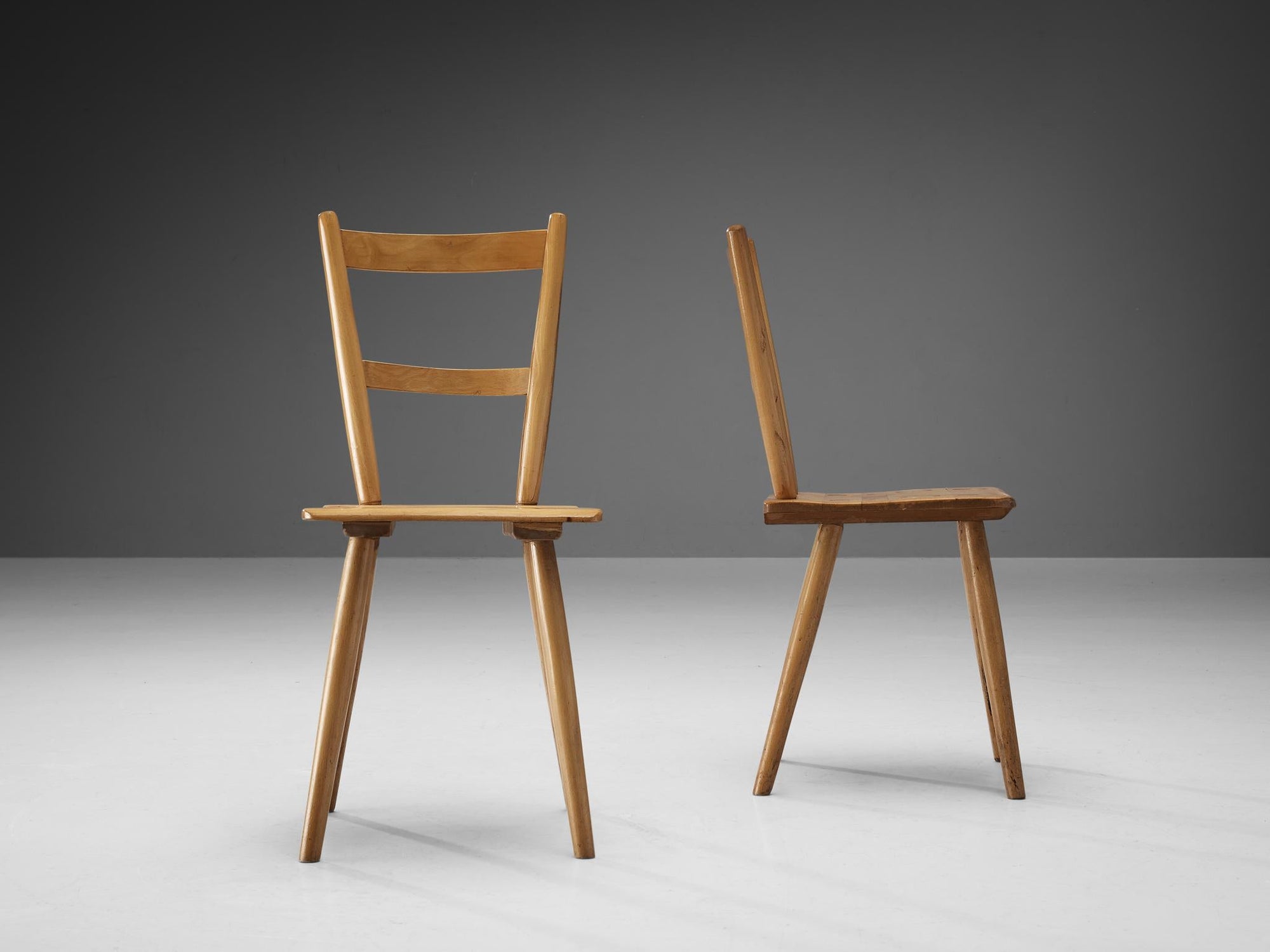 Pair of Mid-Century Dutch Dining Chairs