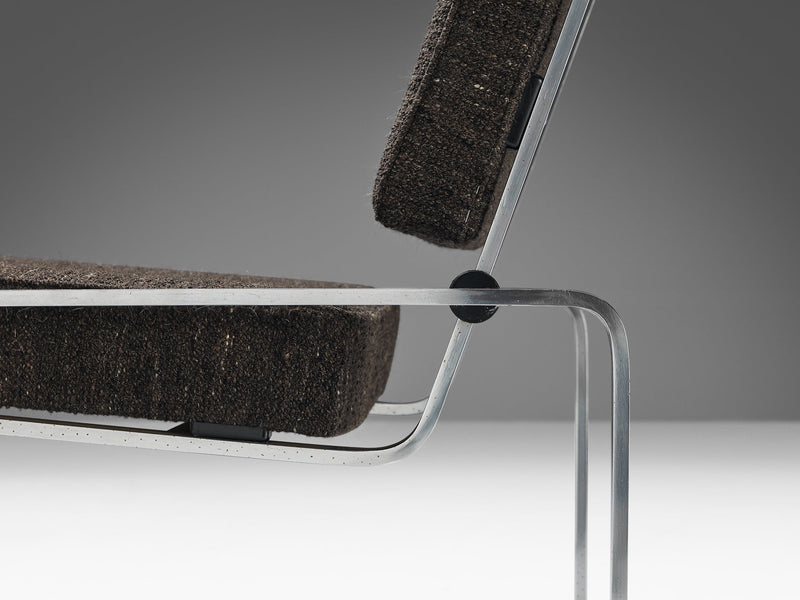 Modern Sleek Easy Chairs in Chrome-Plated Steel