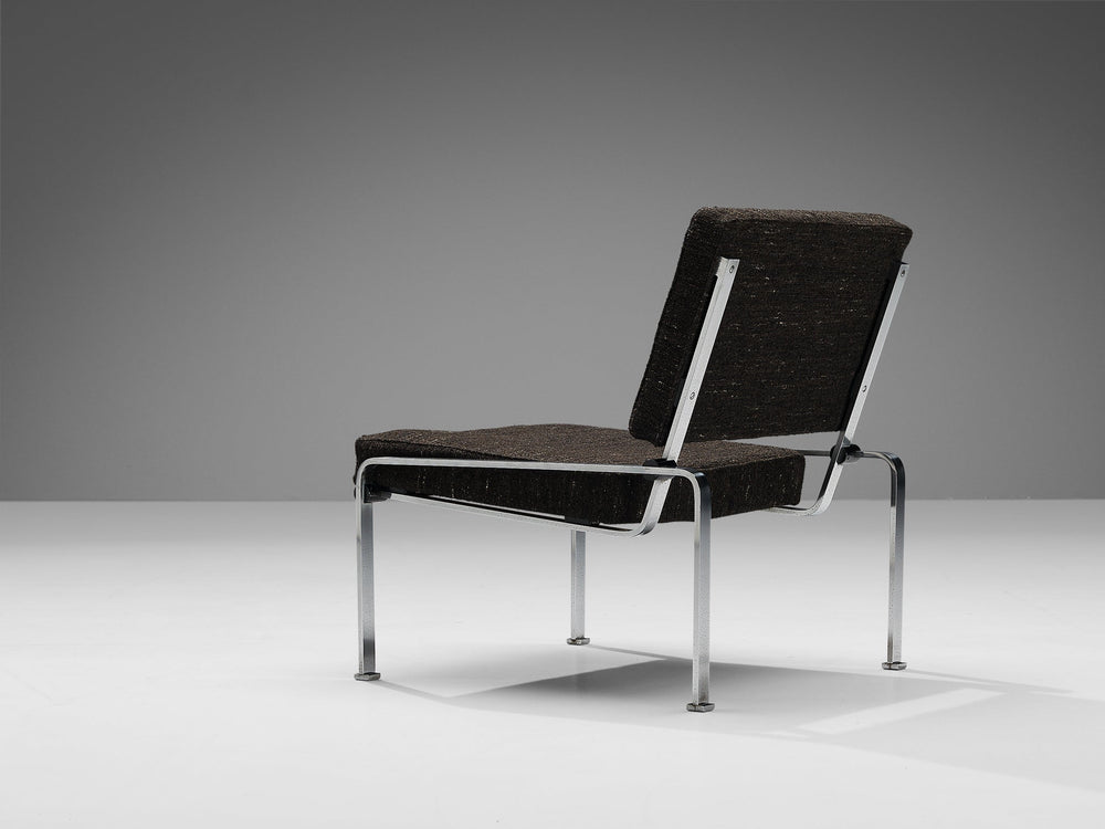 Modern Sleek Easy Chairs in Chrome-Plated Steel