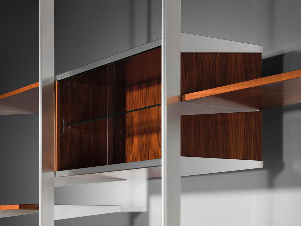 George Nelson for Herman Miller CSS Modular Wall Unit in Walnut & Alum