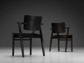Ilmari Tapiovaara Set of Four ‘Domus’ Dining Chairs in Black Stained T