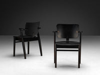 Ilmari Tapiovaara Set of Four ‘Domus’ Dining Chairs in Black Stained T